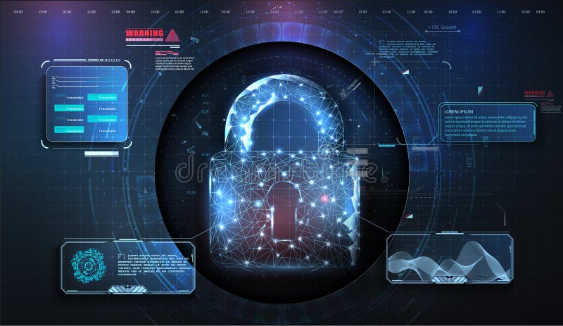 Cyber Security Concept. Personal Data Security Illustrates Cyber Data ...