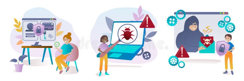 Cyber Security Concept. Personal Data Protection, Antivirus, Data ...