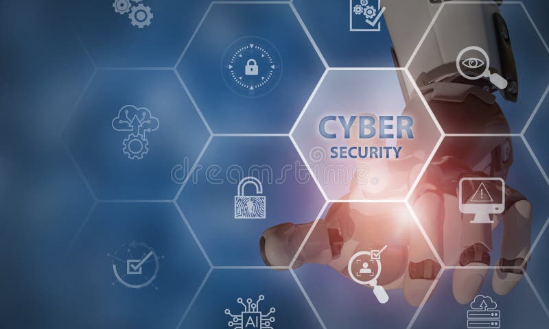 Cyber Security Concept. Professionals Use Artificial Intelligence AI ...