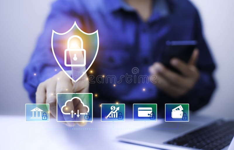 Cyber Security Concept Protect Information on Internet Network ...