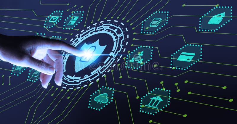 Cyber Security Concept Protect Information on Internet Network ...