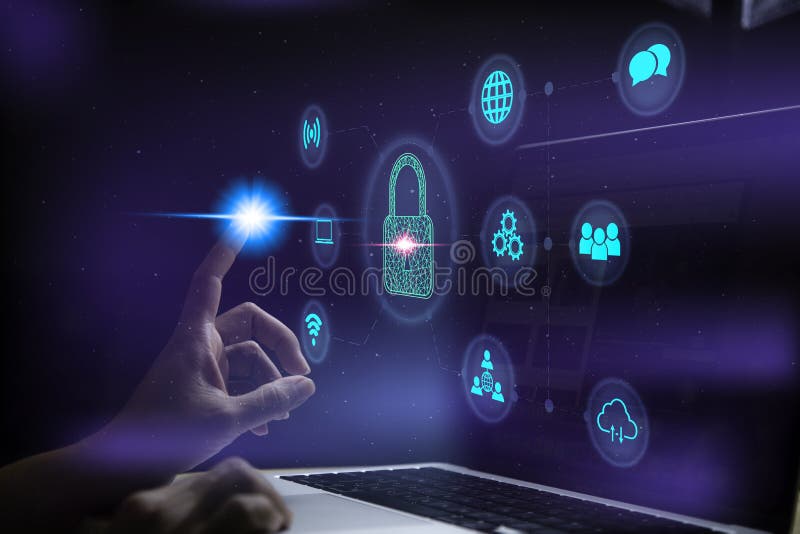 Cyber Security Concept Protect Information on Internet Network ...