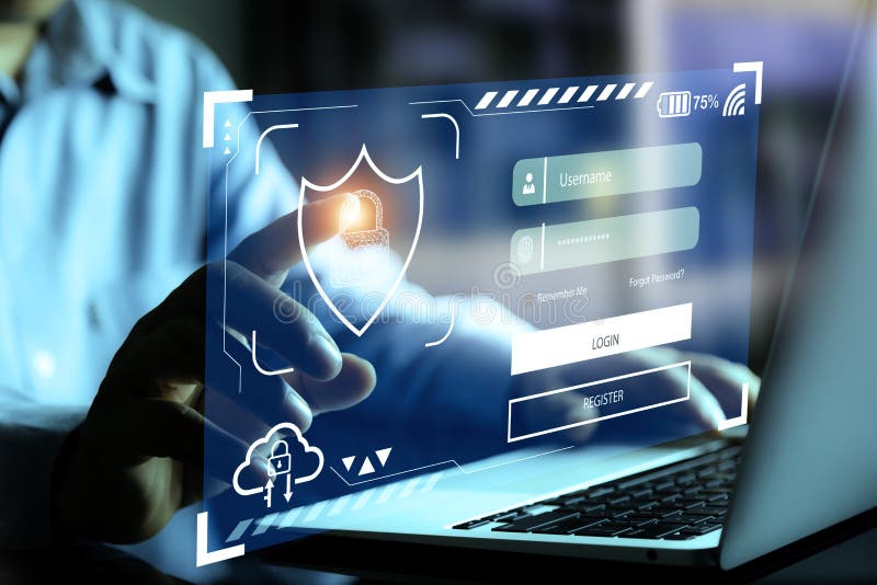 Cyber Security Concept Protect Information on Internet Network ...