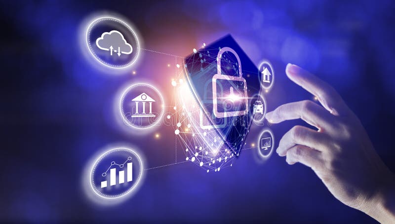 Cyber Security Concept Protect Information on Internet Network ...