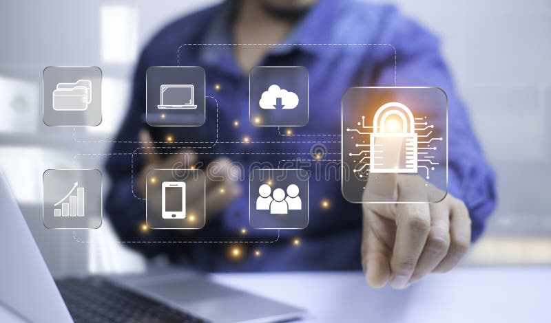 Cyber Security Concept Protect Information on Internet Network ...