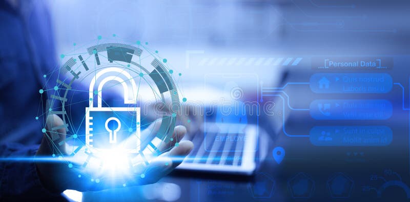 Cyber Security Concept Protect Information on Internet Network ...