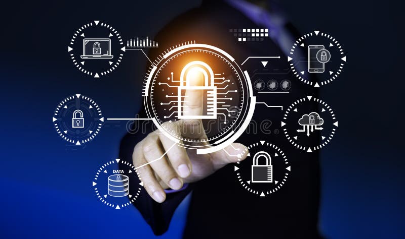 Cyber Security Concept Protect Information on Internet Network ...