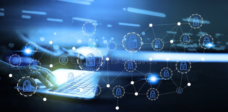 Cyber Security Concept Protect Information on Internet Network ...