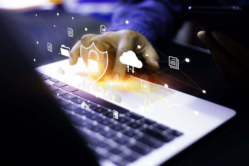 Cyber Security Concept Protect Information on Internet Network ...