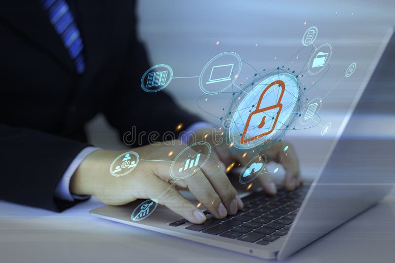 Cyber Security Concept Protect Information on Internet Network ...