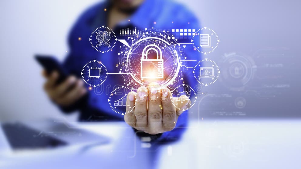 Cyber Security Concept Protect Information on Internet Network ...