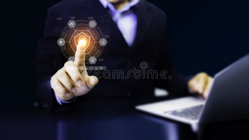 Cyber Security Concept Protect Information on Internet Network ...