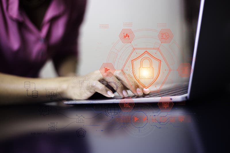 Cyber Security Concept Protect Information on Internet Network ...