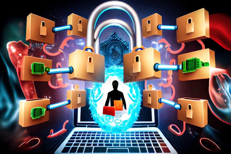 Cyber Security Concept Protection of Information on the Internet ...