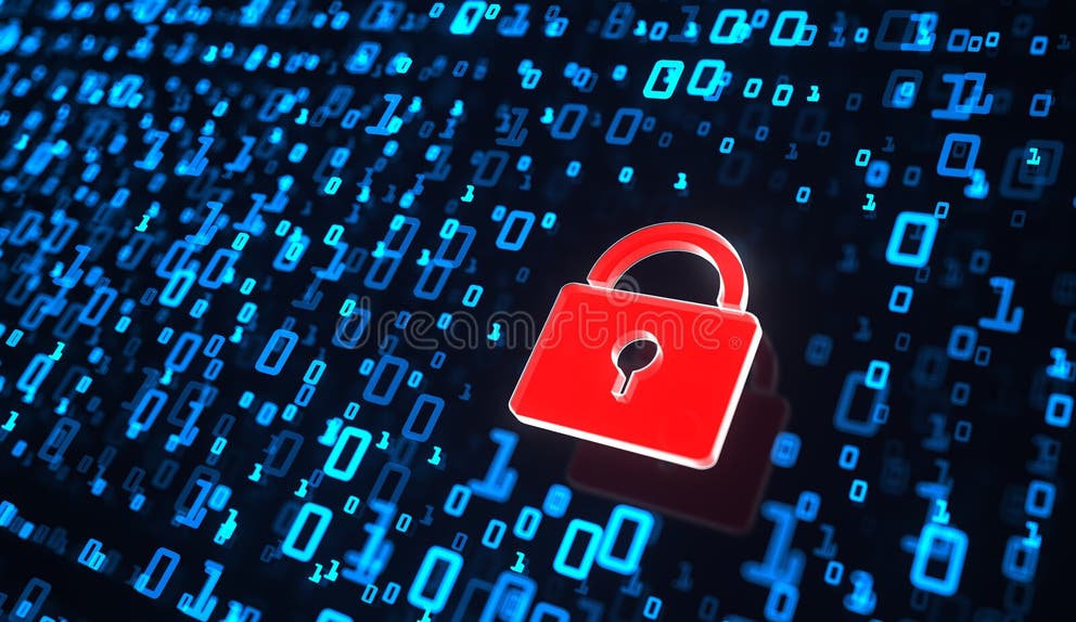 Cyber Security Concept stock illustration. Illustration of internet - 255817968