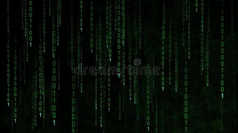 Cyber Security Concept - Running Strings of 0 and 1 Fall from Top To ...