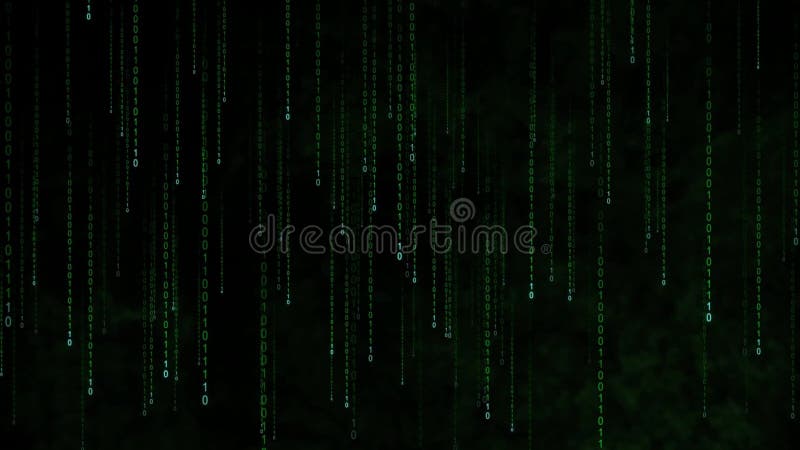 Cyber Security Concept - Running Strings of 0 and 1 Fall from Top To ...