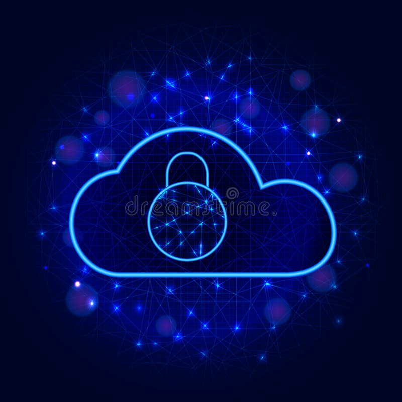 Secure Cloud Storage Concept. Cyber Security. Cyber Data Protection ...