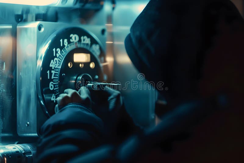 Cyber Security Concept - Thief Picking Up Lock Stock Image - Image of ...