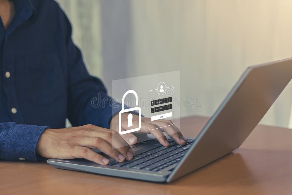 Cyber ??Security Concept User Authentication System with Name and Password Cyber ??Security ...