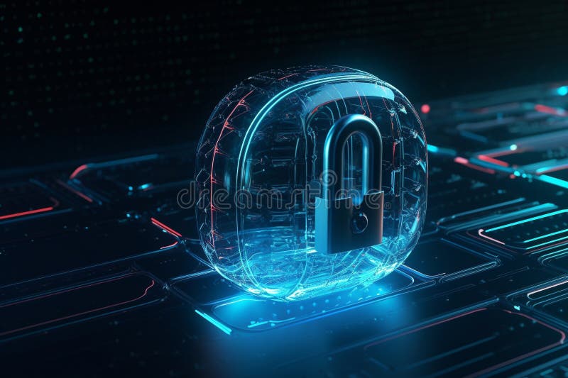 Cyber Security - Conceptual Illustration of a Microprocessor in the ...