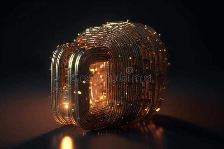 Cyber Security - Conceptual Illustration of a Microprocessor in the ...