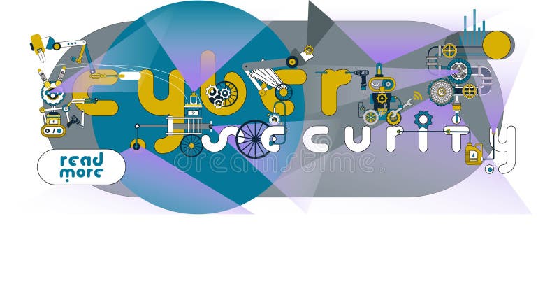 Cyber Security Creative Vector Concept Stock Vector - Illustration of ...