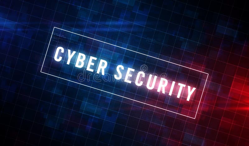 Cyber Security in Cyberspace Illustration Stock Illustration ...