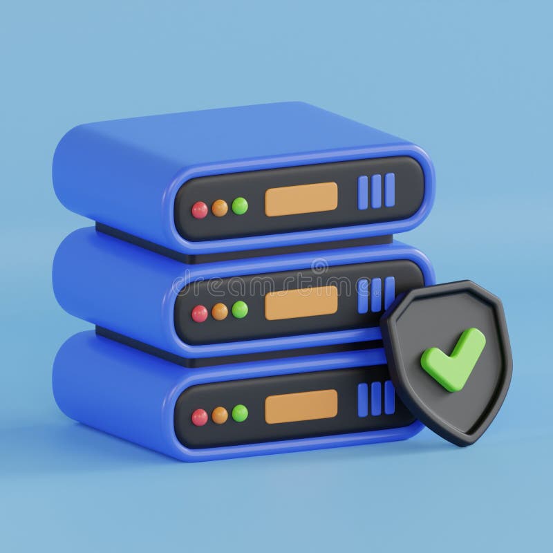 Cyber Security 3D, Laptop and Cloud Data Under Protection ...