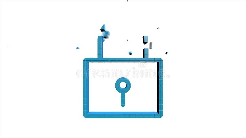 Cyber Security 3D Pixel Icon with Shield and Check Mark. Security ...