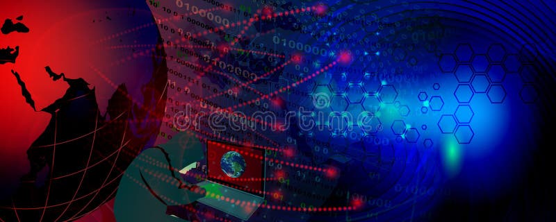 Cyber Security Data Hake Technology Concept. Stock Illustration ...