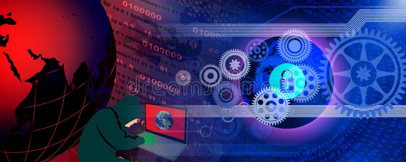 Cyber Security Data Hake Technology Concept. Stock Illustration ...