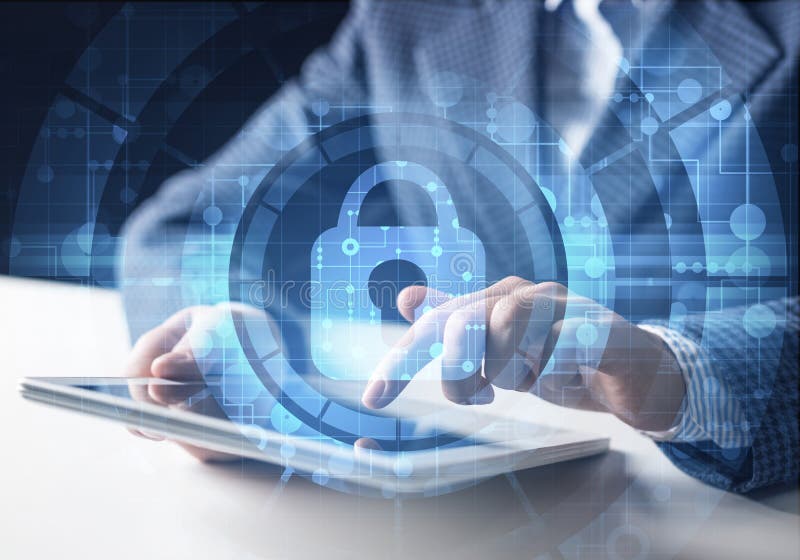 Cyber Security and Data Privacy Protection Concept Stock Image - Image ...