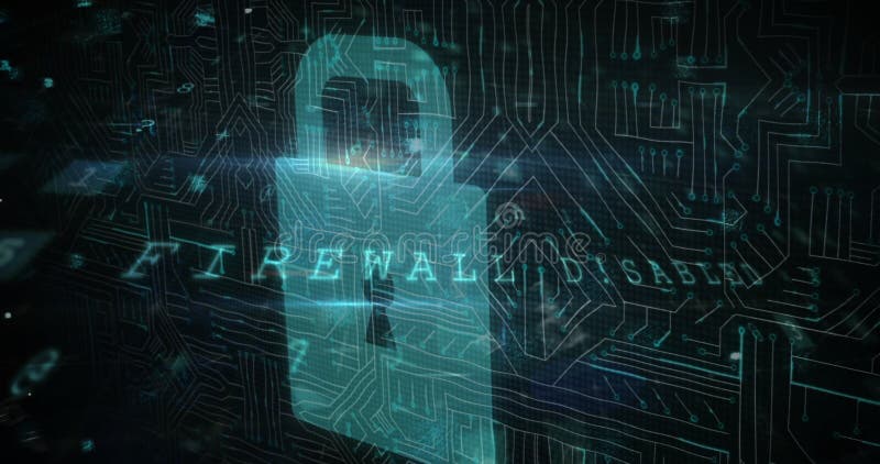 Cyber Security Data Processing Against Security Padlock Icon and ...