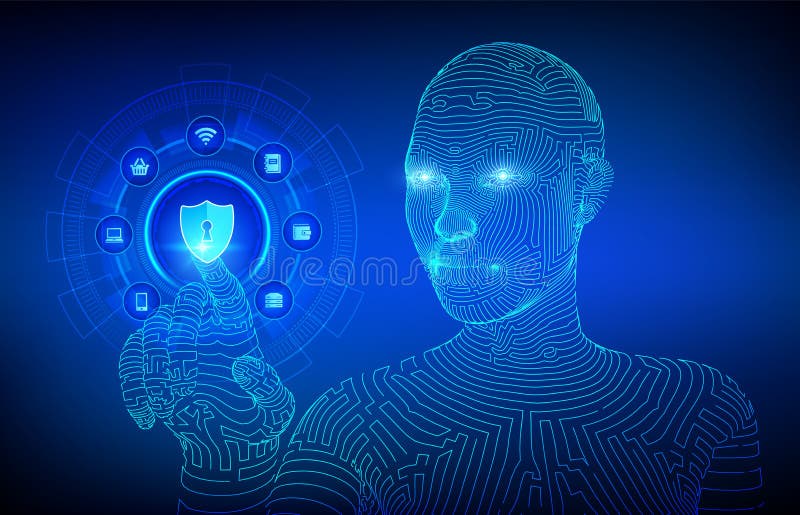 Cyber Security. Data Protection Business Concept on Virtual Screen ...