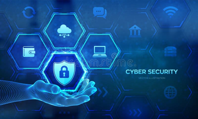 Cyber Security. Data Protection Business Concept on Virtual Screen ...