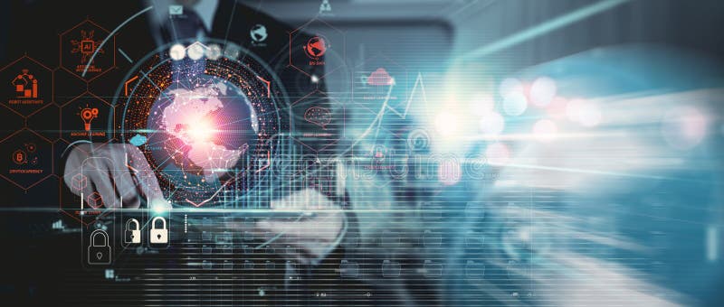 Cyber Security and Data Protection Business Intelligence, Businessman ...