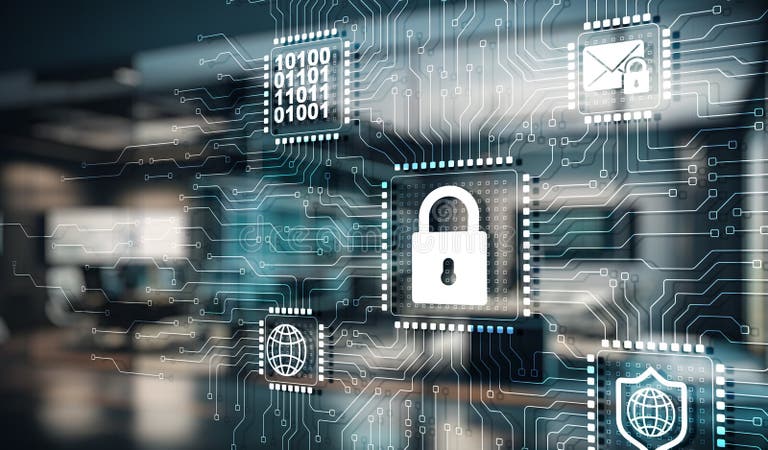 Cyber Security Data Protection Business Privacy Concept Stock Photo ...