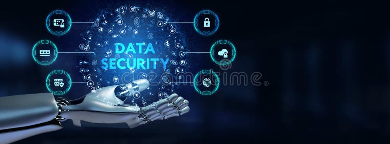 Cyber Security Data Protection Business Technology Privacy Concept. 3d ...