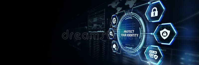 Cyber Security Data Protection Business Technology Privacy Concept. 3d ...