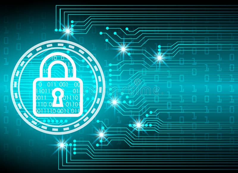 Key Lock and Digital Technology Background Stock Vector - Illustration ...