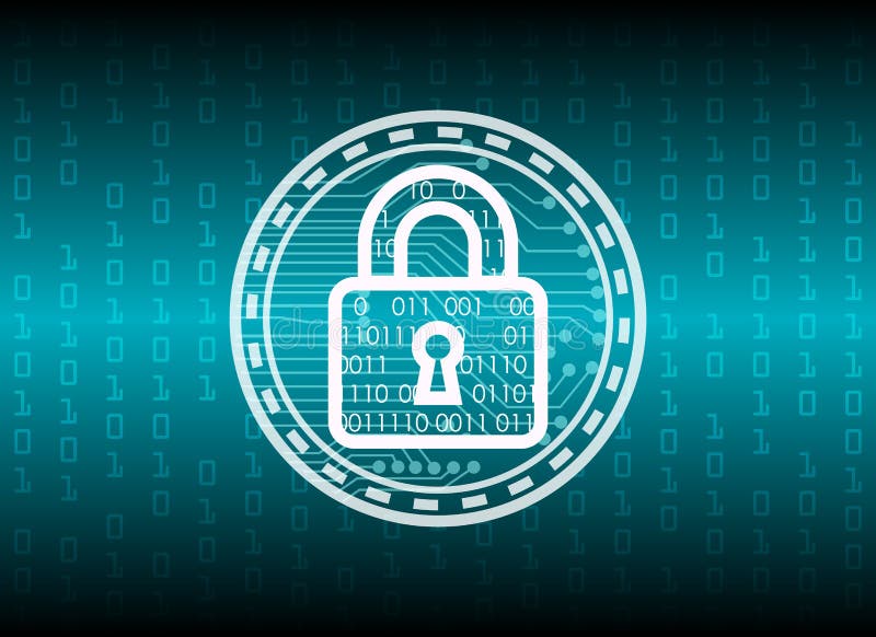 Key Lock and Digital Technology Background Stock Vector - Illustration ...
