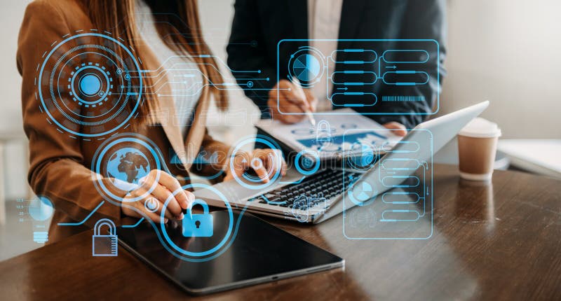 Cyber Security Data Protection Business Working on Compute Intelligenc ...