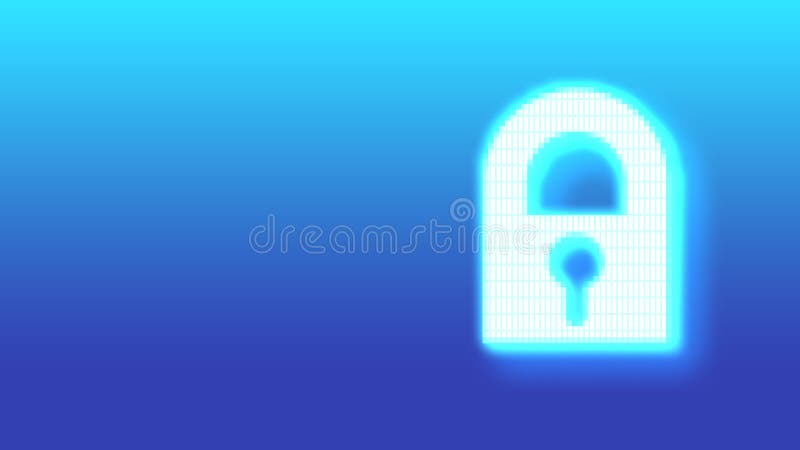 Cyber Security Data Protection Glowing Lock with Blank Space Stock ...
