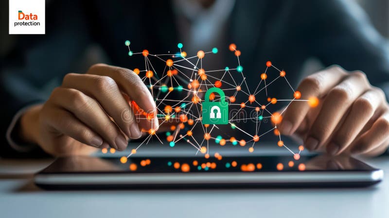 Cyber Security and Data Protection, Hands Protecting Digital Network ...