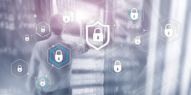 Cyber Security Data Protection Information Privacy Concept of Blurred ...