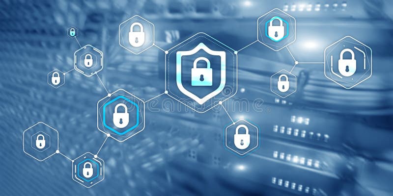 Cyber Security Data Protection Information Privacy Concept of Blurred ...