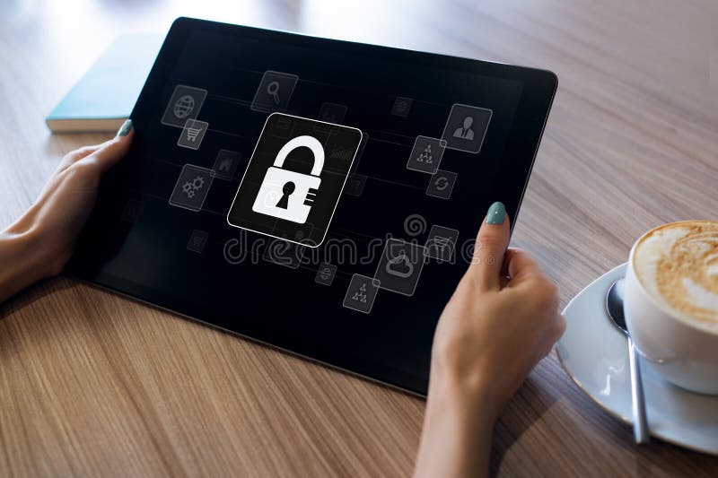 Cyber Security, Data Protection, Information Privacy Concept on Device ...