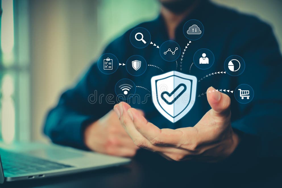 Cyber Security Data Protection Online Computer Network And Personal Privacy User Access Key