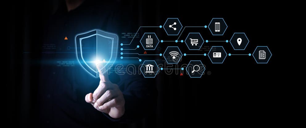 Cyber Security Data Protection Online Computer Network And Personal Privacy User Access Key